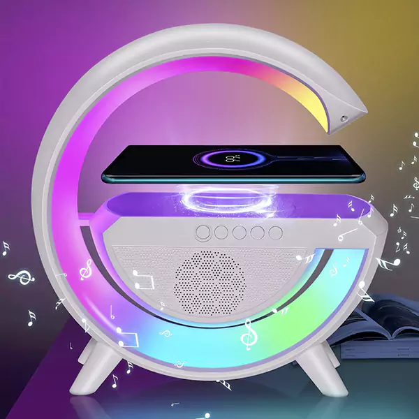 اسپیکر بلوتوثی، چراغ خواب و شارژر وایرلس مدل ZQS-1220 - نیتاتل